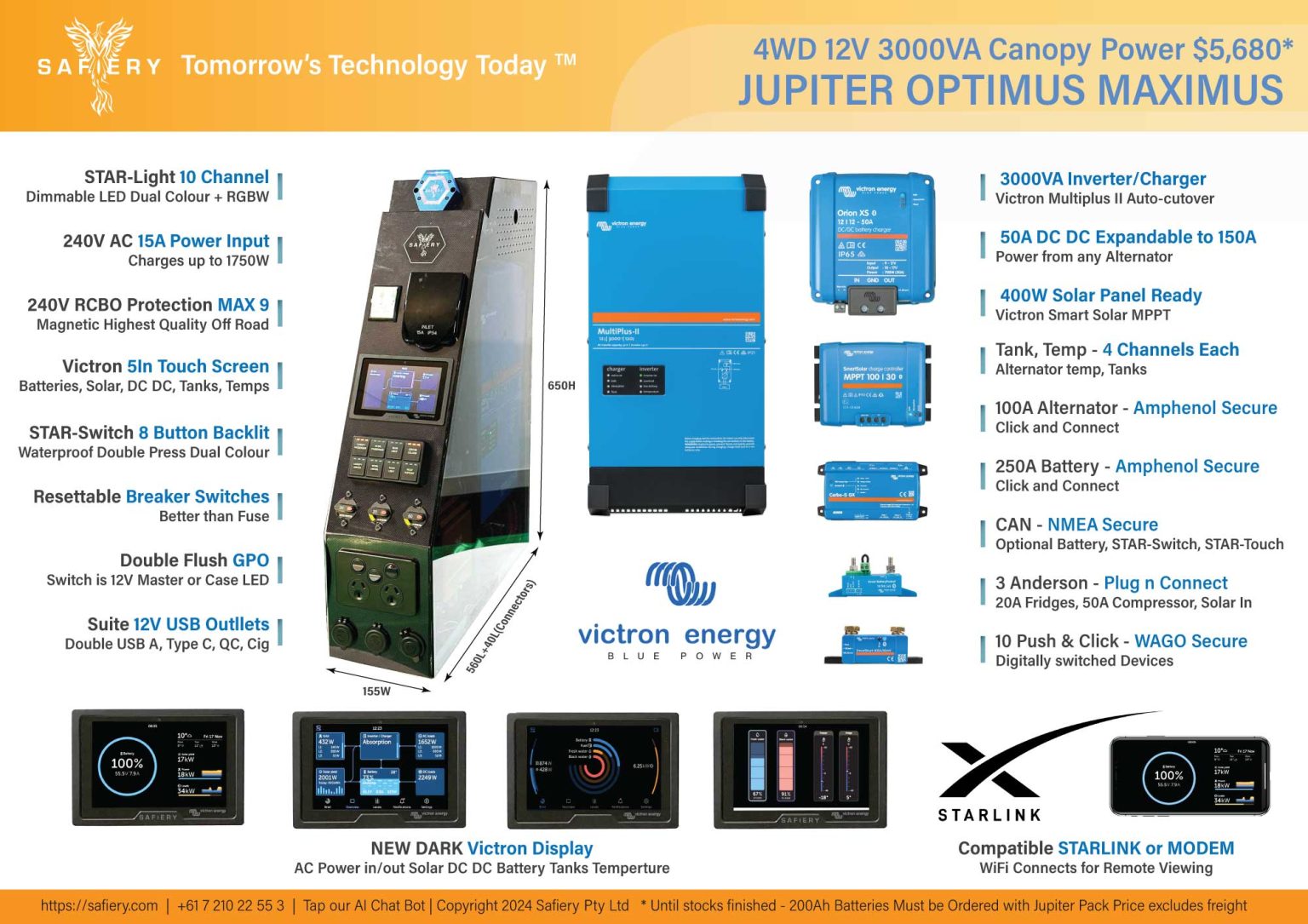 Shop the 4WD Canopy Power Packs 12V Monster Sale at Safiery - Lithium ...