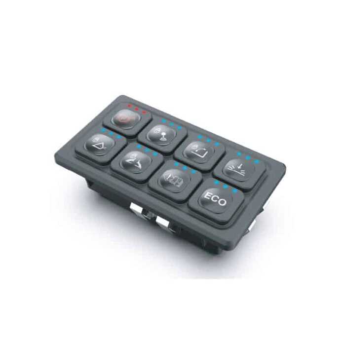STAR-Switch Icon Interchangeable CAN Keypad 8 Button IP65 - Safiery